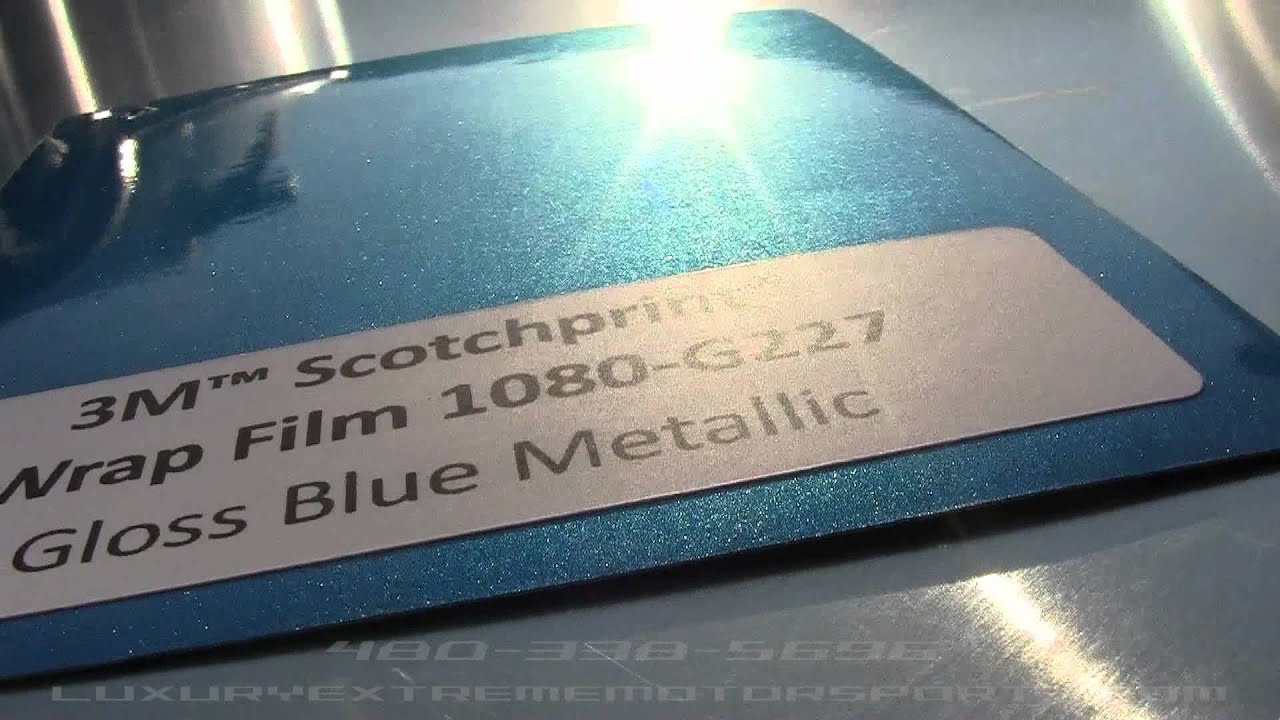 gloss blue metallic vinyl 3m - YouTube