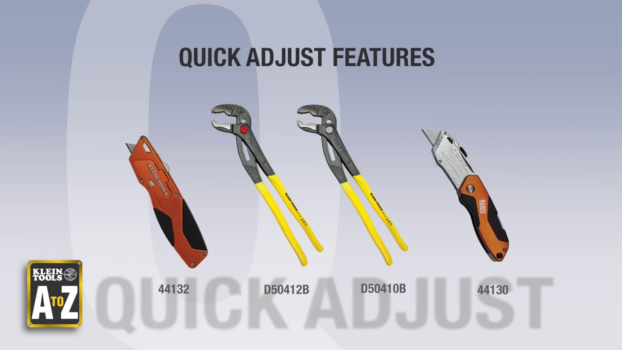 Klein A to Z - quick adjust & auto loading tools - YouTube