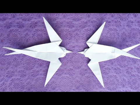 How to make a swallow out of paper. Handmade from paper