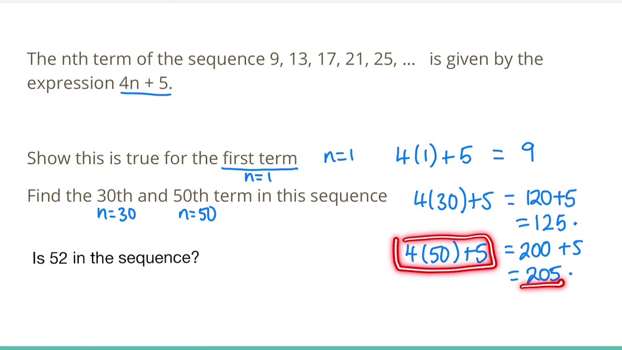 Sequences Revision - YouTube