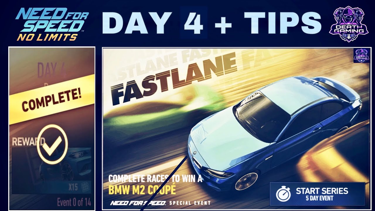NFS NO LIMITS | DAY 4 - WINNING + TIPS - BMW M2 COUPE | FASTLANE EVENT ...