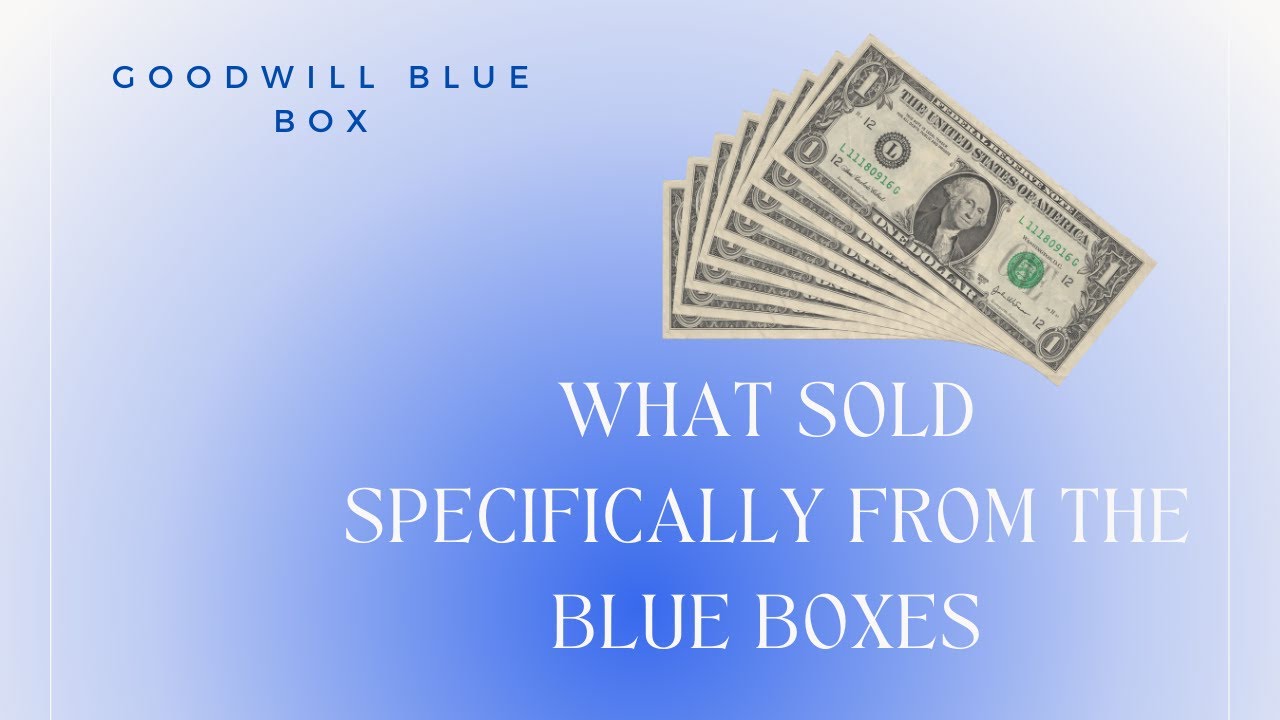What Sold Goodwill Blue Box Edition - YouTube