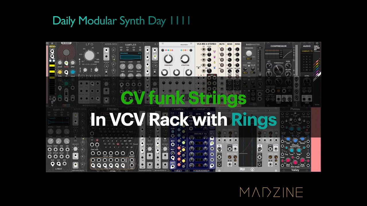 CV Funk Strings in VCV Rack with Rings - Day 1111 - YouTube
