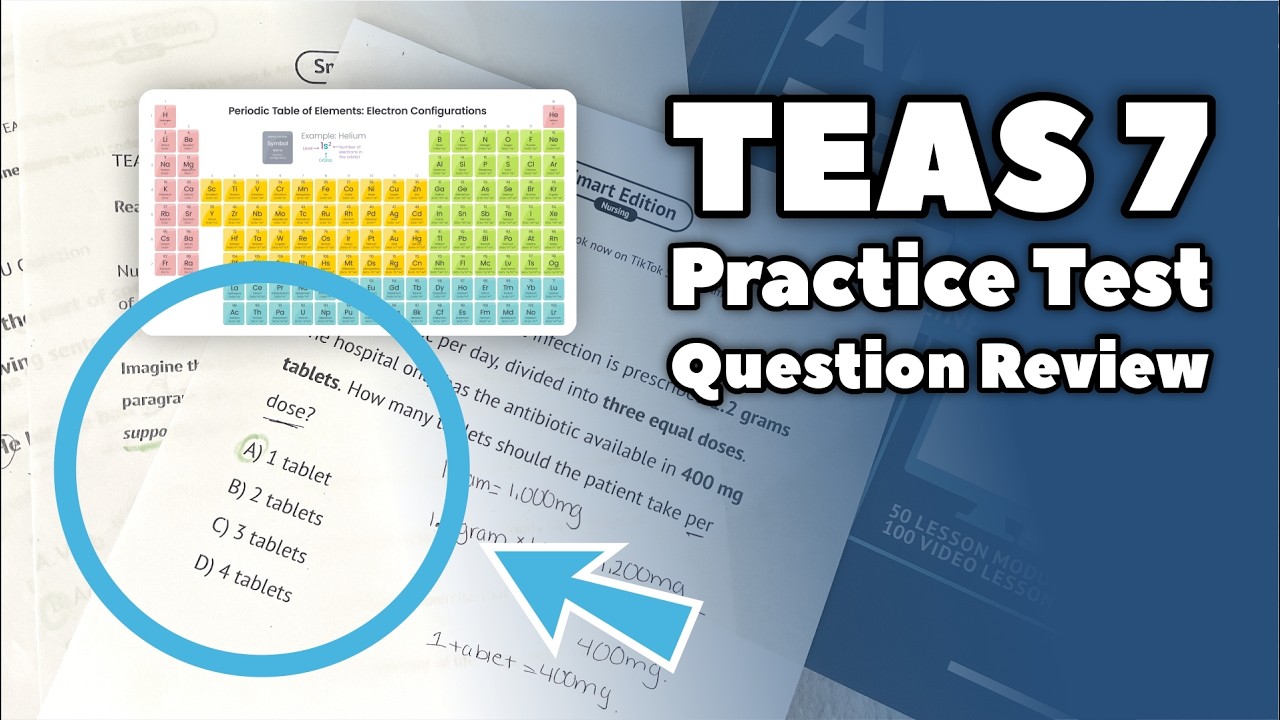 ATI TEAS Review | TEAS 7 Practice Questions (Feb 21, 2025) - YouTube