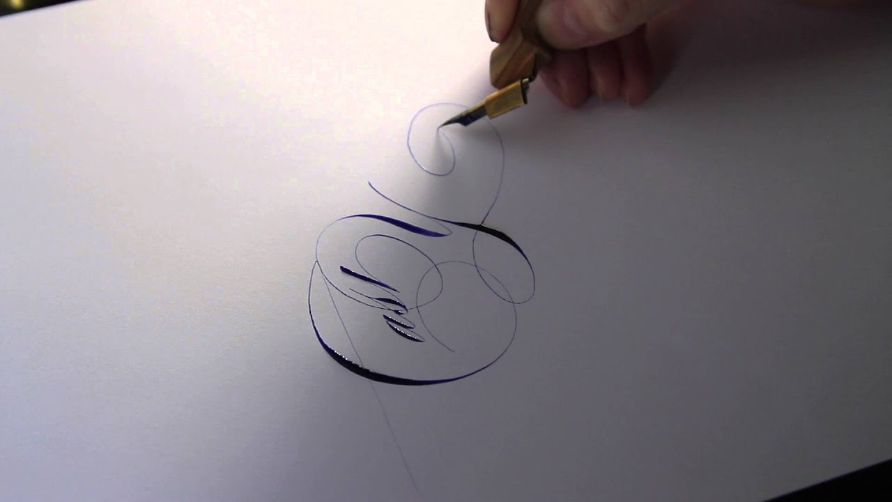 Writing "Cast Your Cares" in Ornamental Penmanship - YouTube