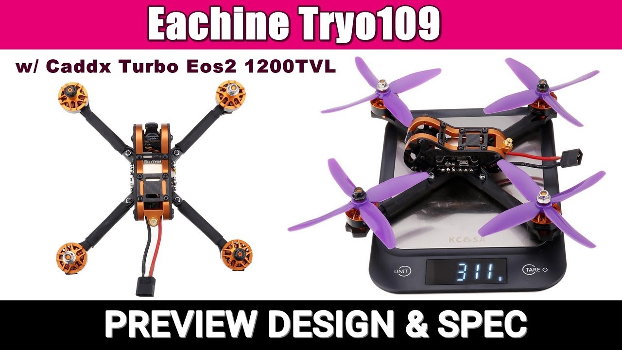 Eachine Tryo109 210mm DIY 5 Inch FPV Racing Drone - YouTube