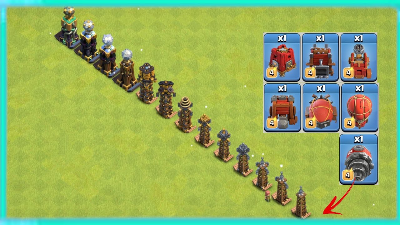 Every level Electro tesla vs coc machine attack experiment video - YouTube