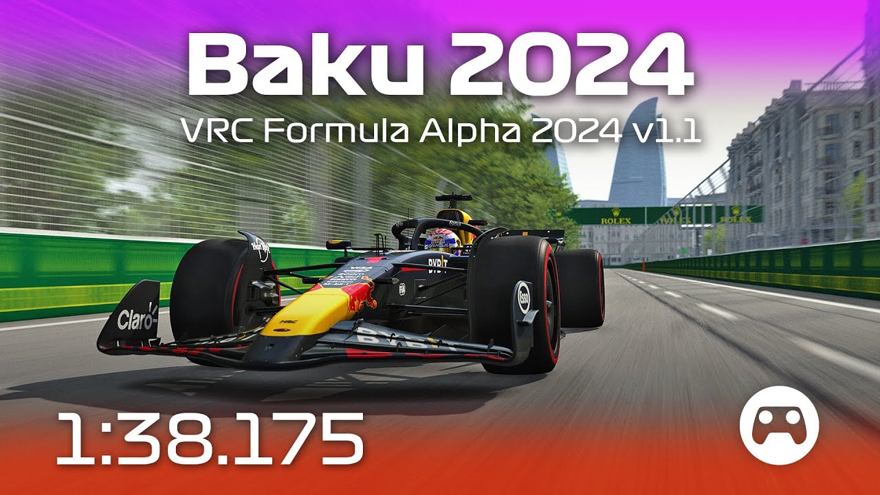 F1 2024 Baku | 1:38.175 | VRC Formula Alpha 2024 CSP v1.1 | Assetto Corsa | Hotlap + Setup - YouTube