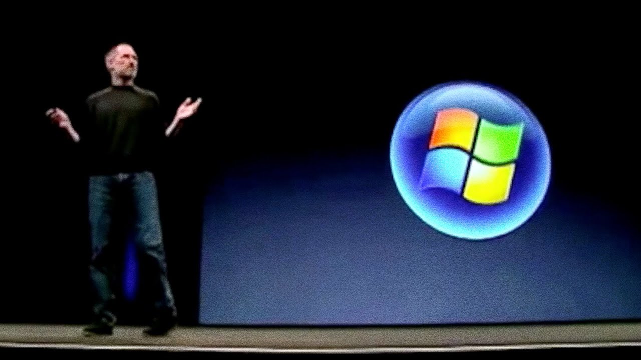 Джобс смеётся над Windows Vista (WWDC 2006) - YouTube