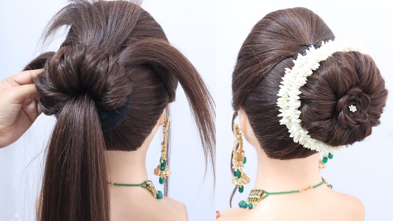 Karwa Chauth Special Juda Hairstyle With Garja | Beautiful Juda ...