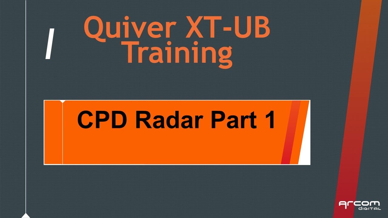 Quiver XT-UB CPD Detector Training Part 1 - YouTube