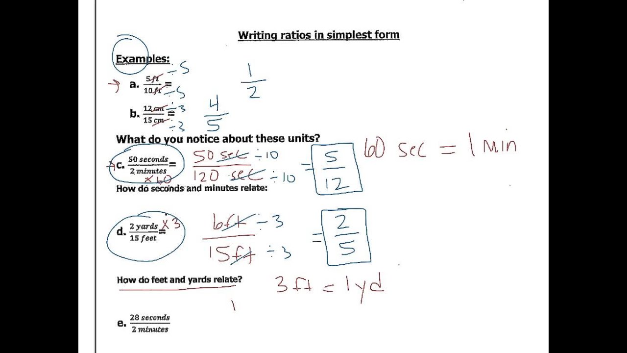 simplifying ratios - YouTube