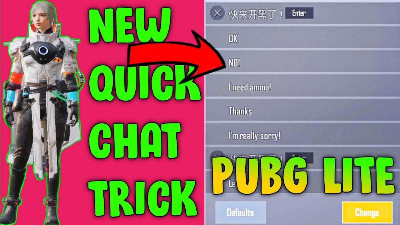 PUBG MOBILE LITE HOW TO ADD NEW QUICK CHAT WITH PROOF |Gamer AnupYT 🇮🇳 ...