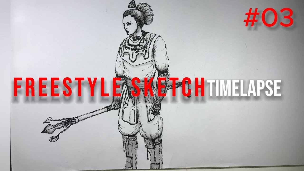 Drawing process:No reference, no guidelines #03 - YouTube
