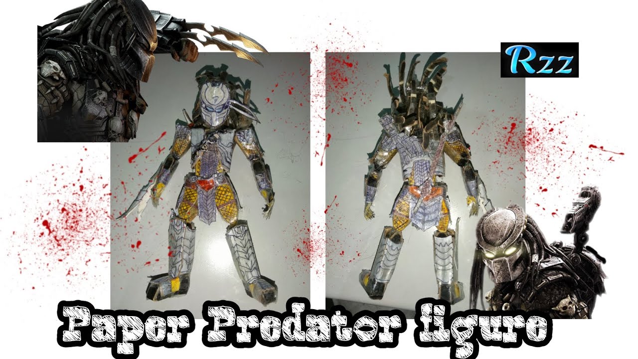 My homemade paper Predator figure | Ronald Zhi zhi - YouTube