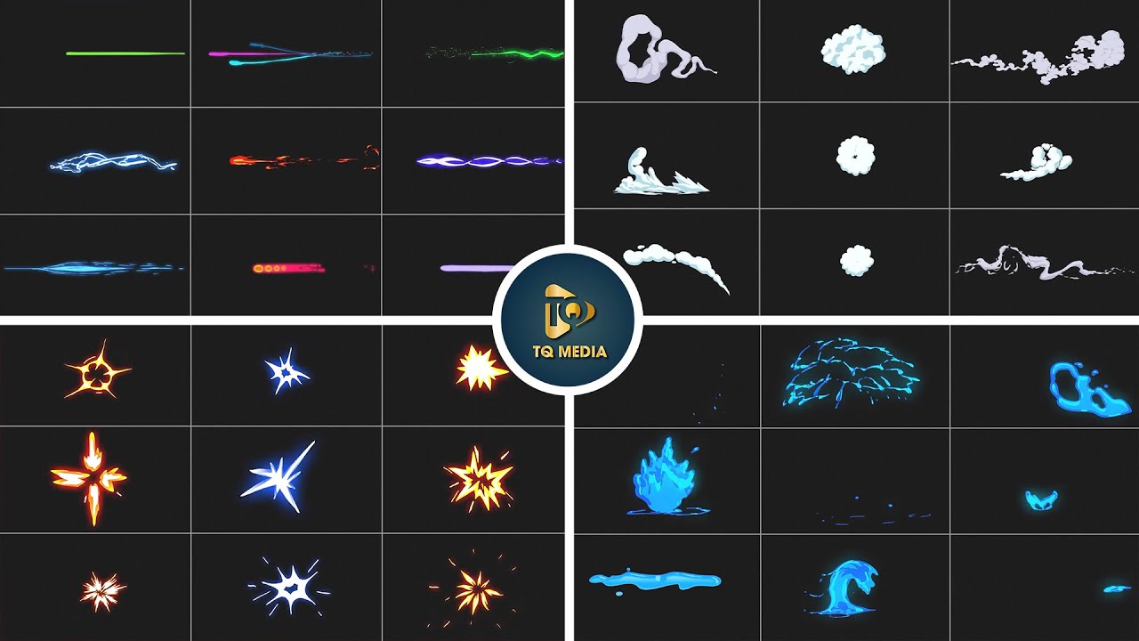6 CARTOON VFX FOR AFTER EFFECTS | TQ MEDIA - YouTube