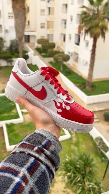 Customizing Shoes with Red Flames 🔥 | Shoezy Collaboration | # ...