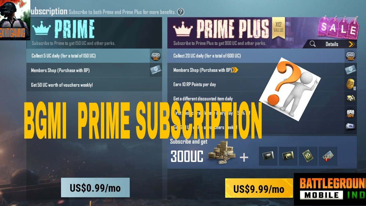 How to buy prime plus subscription in BGMI (BATTLE GROUNDS MOBILE INDIA ...