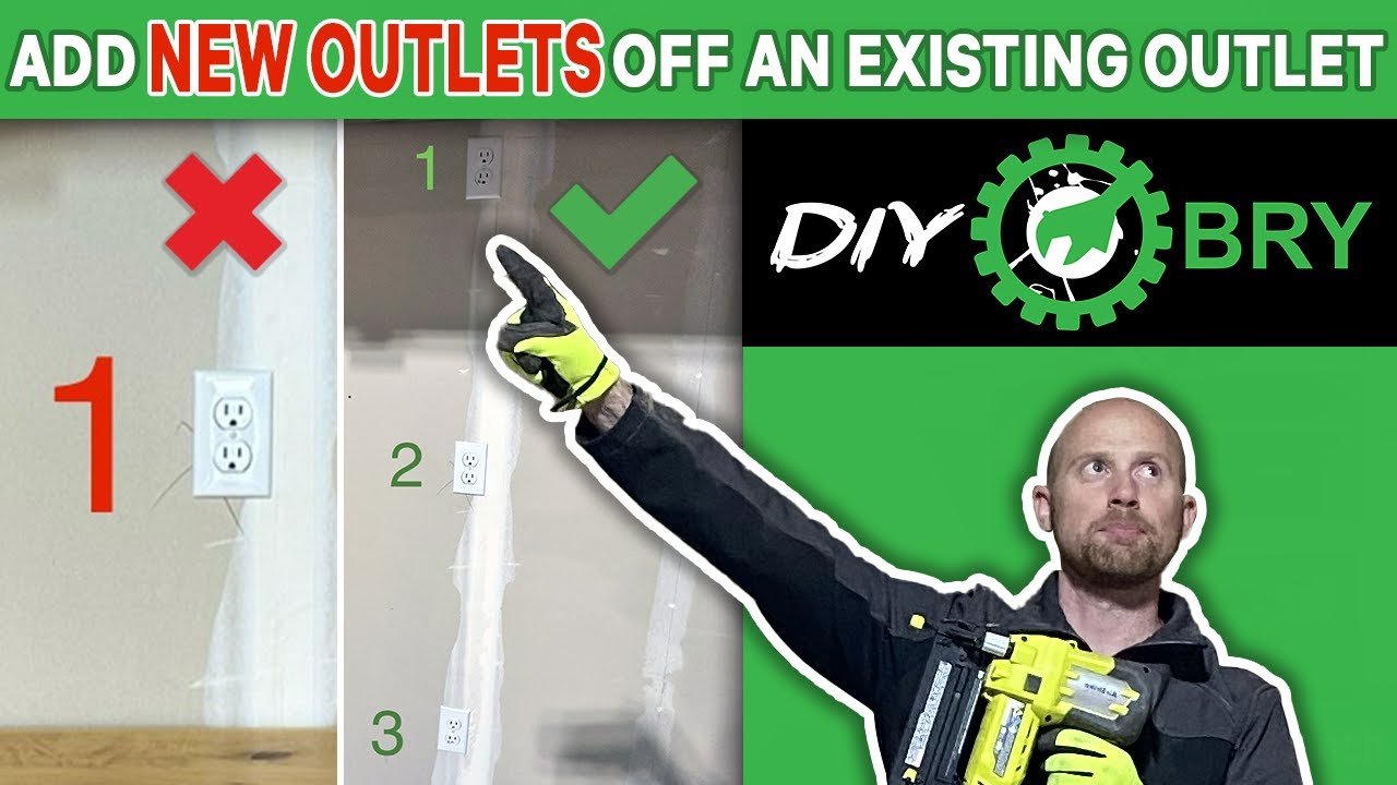 Add NEW OUTLETS from EXISTING Outlet - DIY - YouTube