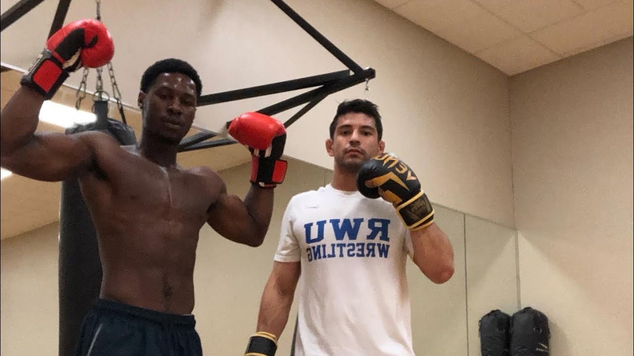 MMA(Boxing) sparring 160lb lightweight vs 185 middleweight - YouTube