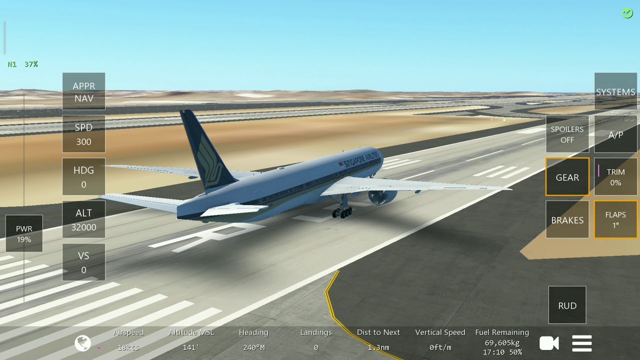 INFINITE FLIGHT Take off BOEING 777-300ER - YouTube