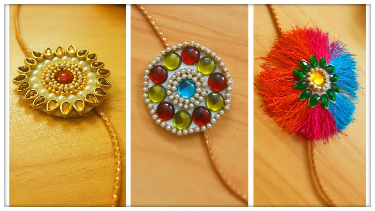 3 DIY rakhi ideas | How to make rakhi at home | Easy rakhi making ideas ...