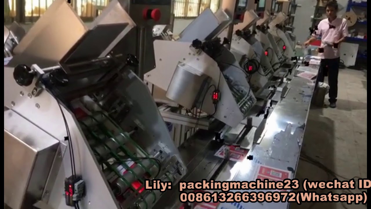 Card machine packing machine for counting book 發卡機包裝機 - YouTube