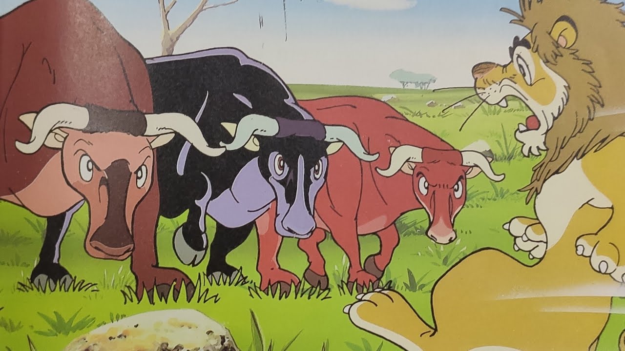 KID'S STORIES - Three oxen and a lion. - YouTube