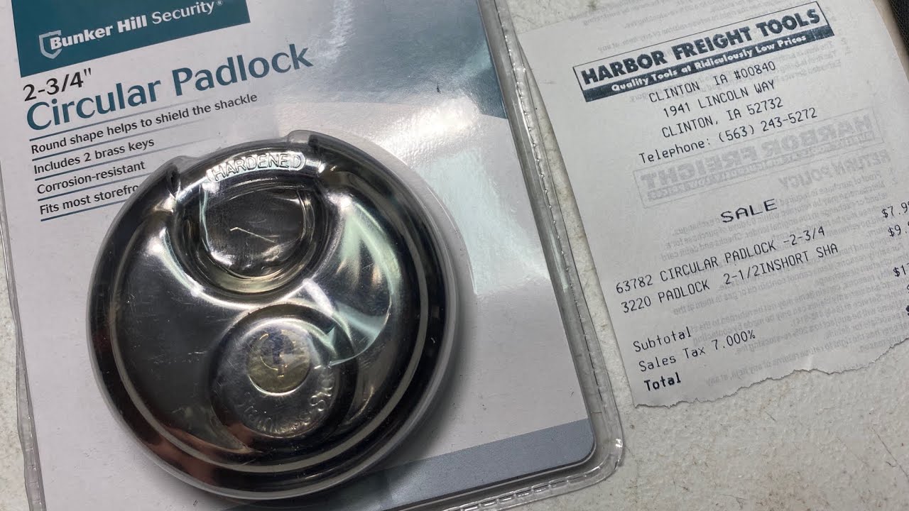 Bunker hill security circular padlock 63782 padlock picked - YouTube