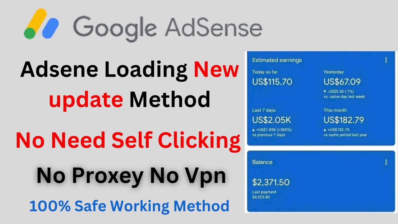 Adsene Loading New Method ||Earn Daily 500$ Easily ||No Need Self Clicking ||100% Working Method ...