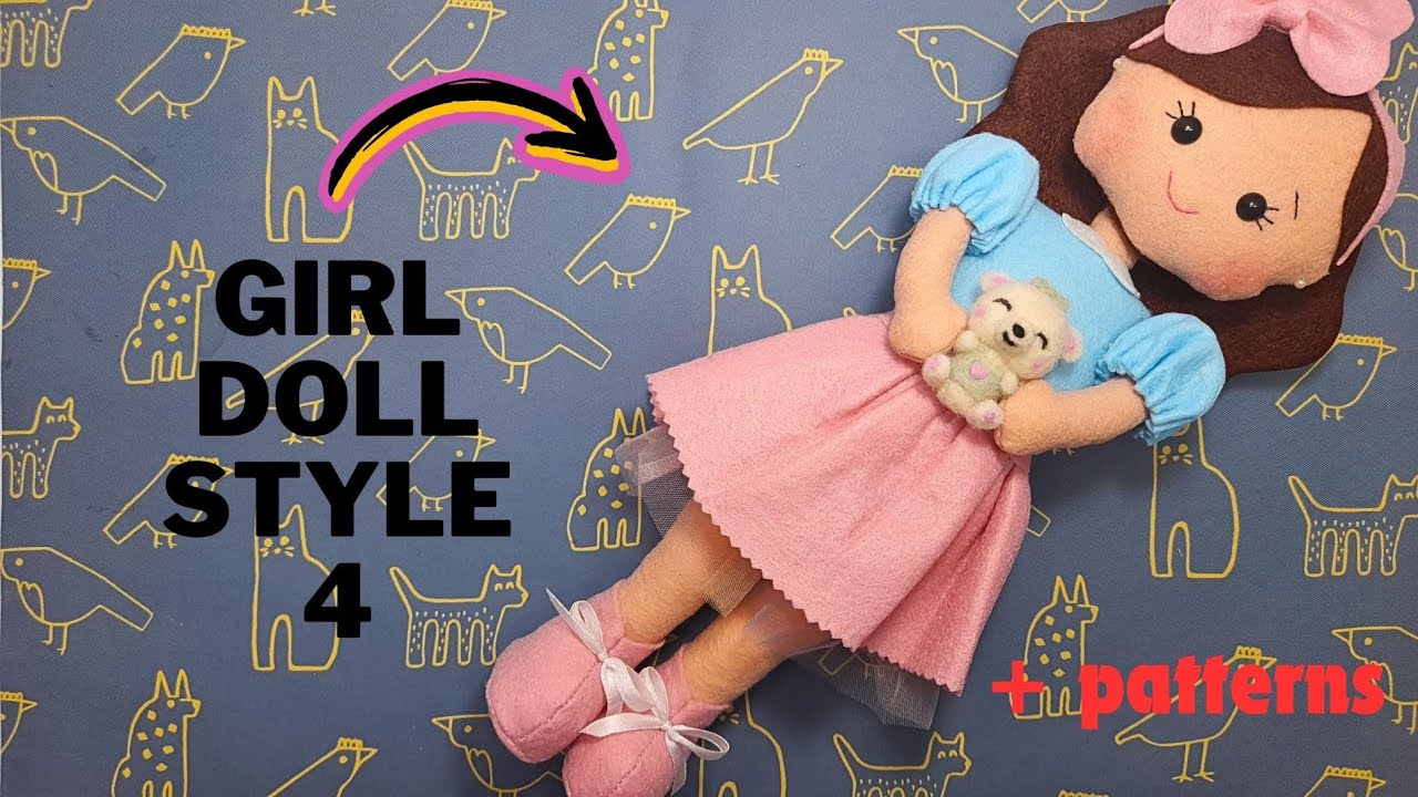 Making this beautiful girl doll using felt easily ️🥰 | diy felt doll ...