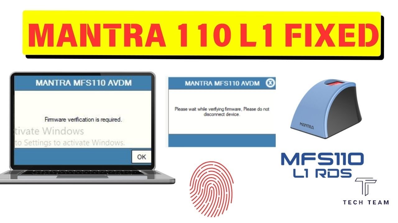 MANTRA L1 INSTALLATION | Firmware Verification is Required | Clear Platen Area | L1 110 - YouTube