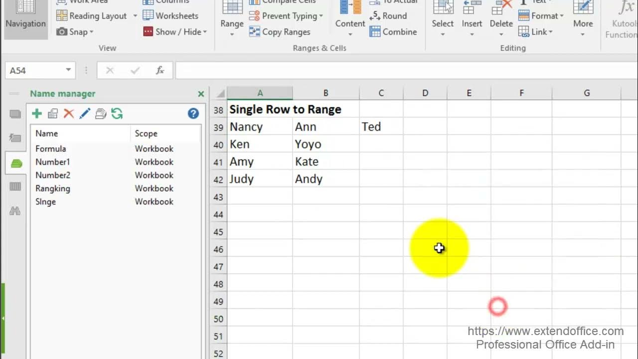 How To Easily Edit Name Range And The Scope In Excel? - YouTube