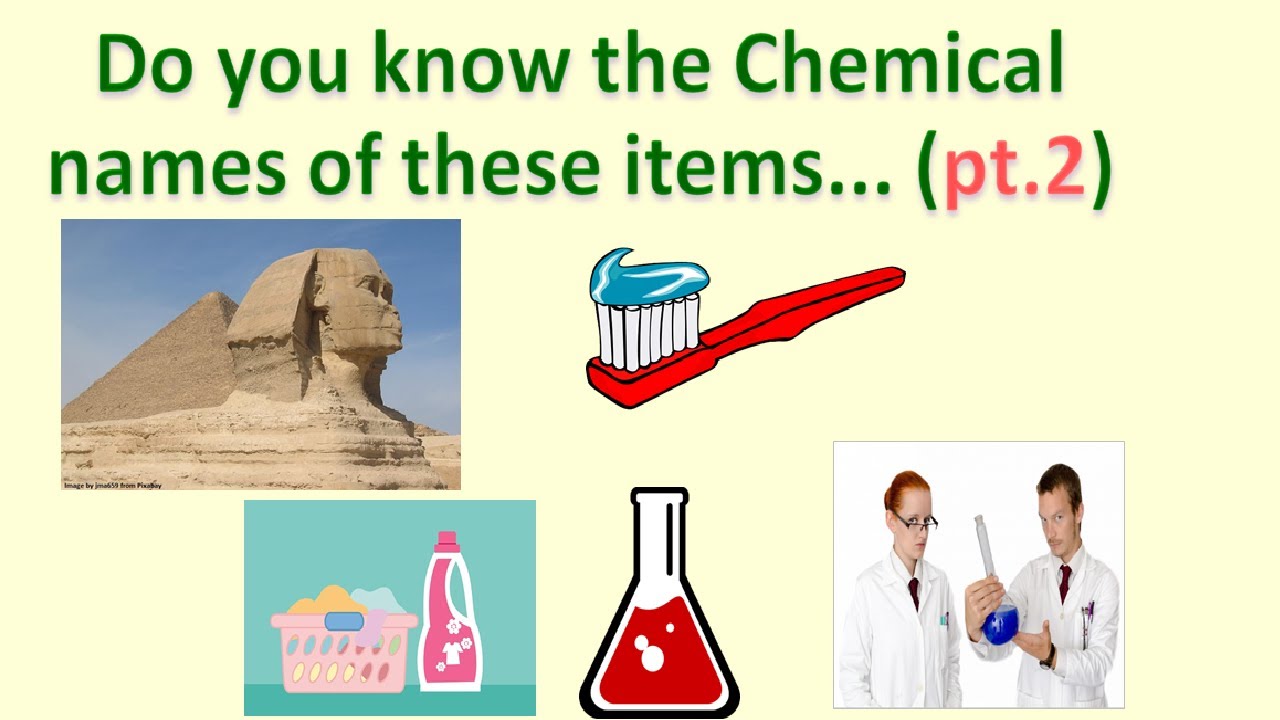 Chemical names of daily use items (part 2) - YouTube