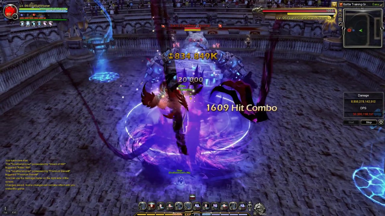 [Celestial DN] Dark Summoner (Power UP B) Rotation and DPS Test - YouTube