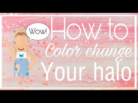 How to change the color of your halo in Royale high - YouTube