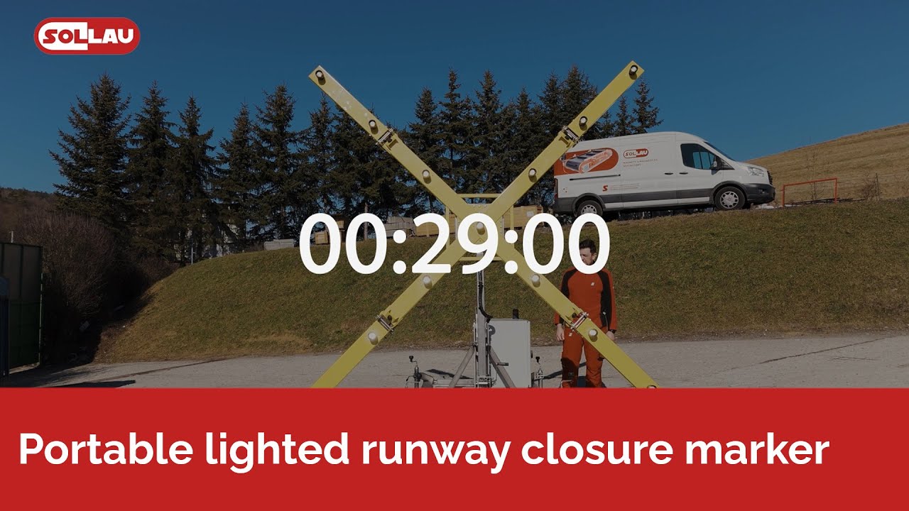 Portable lighted runway closure marker - Easy and quick installation ...