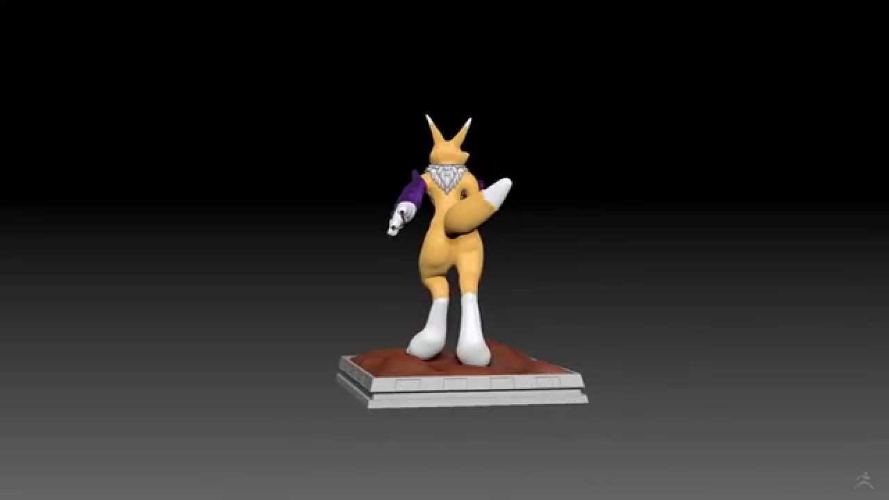 Renamon - Zbrush Model - YouTube