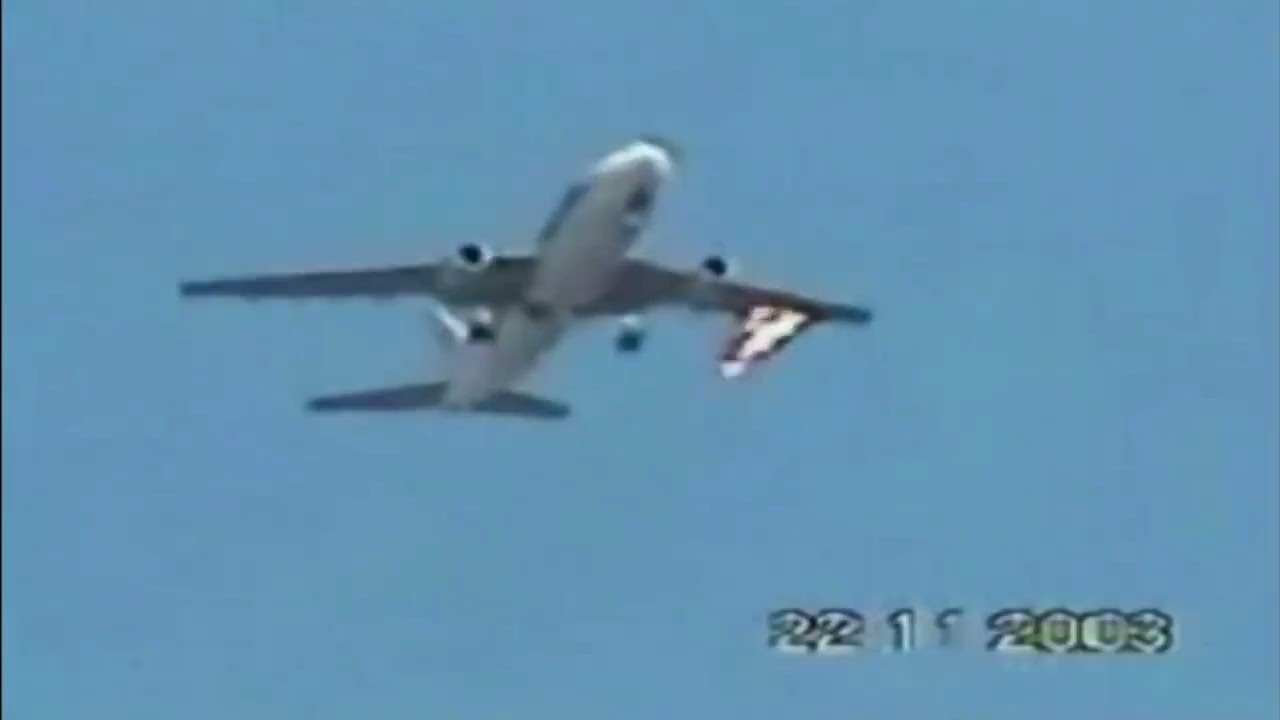 2003 Baghdad DHL attempted shootdown Crash Footage and Missile Launch ...