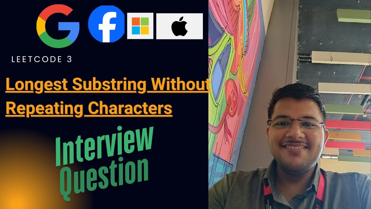 Leetcode 3 - Longest Repeating Substring without repeating characters | Java Solution - YouTube