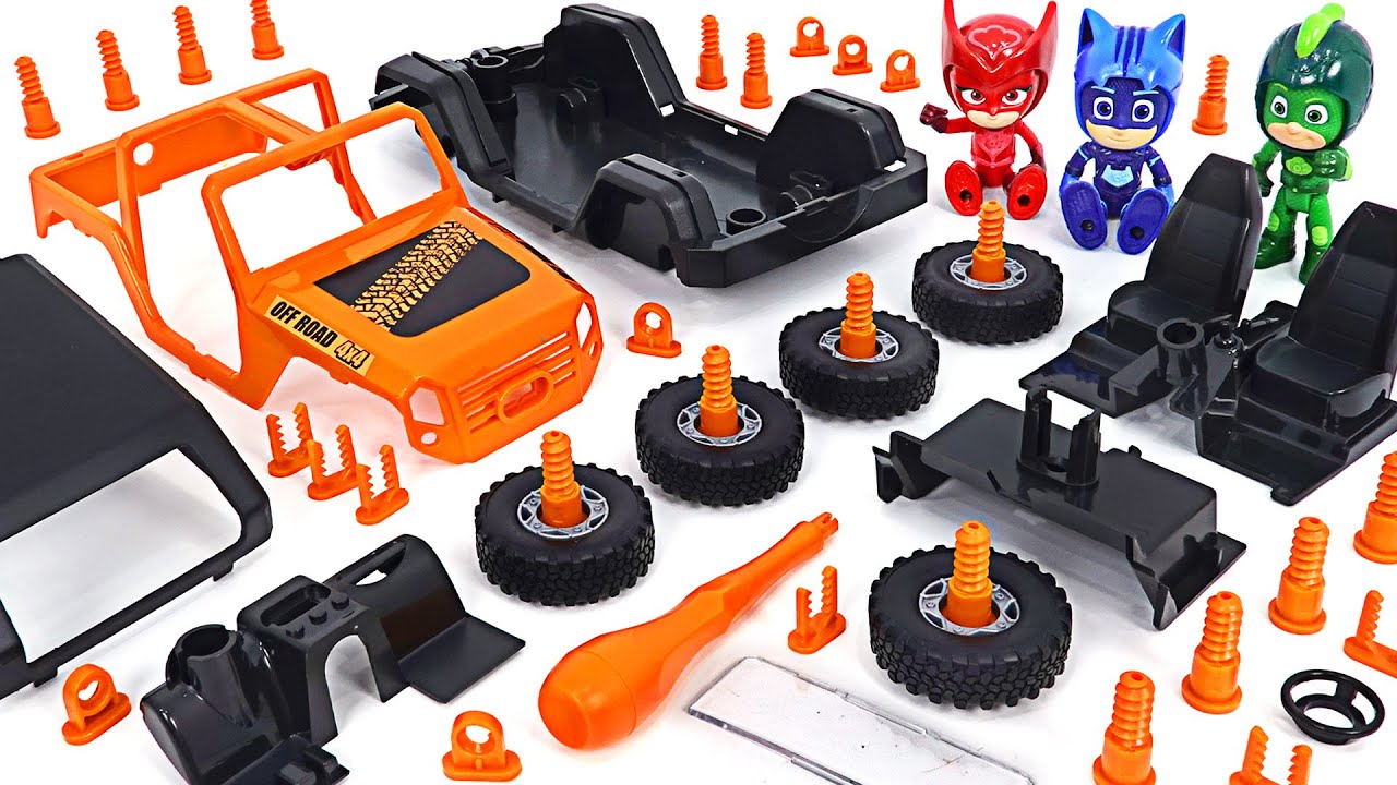 PJ Masks! Build a jeep car and pursue the villains with model kit ...