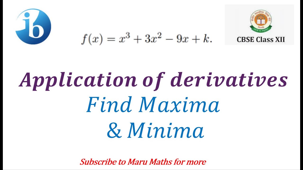 Calculus : maximizing the function using Calculus - YouTube
