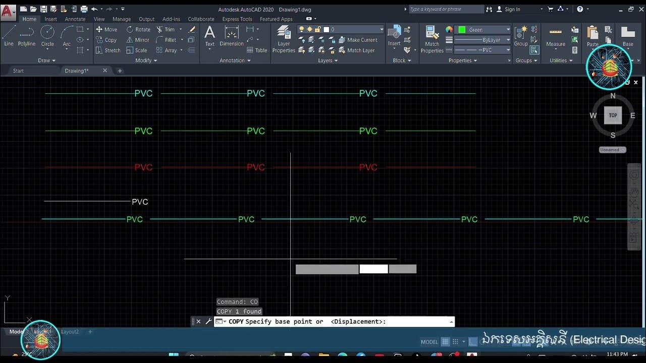How to Write Text Between Line in AutoCAD by Electrical Design ...
