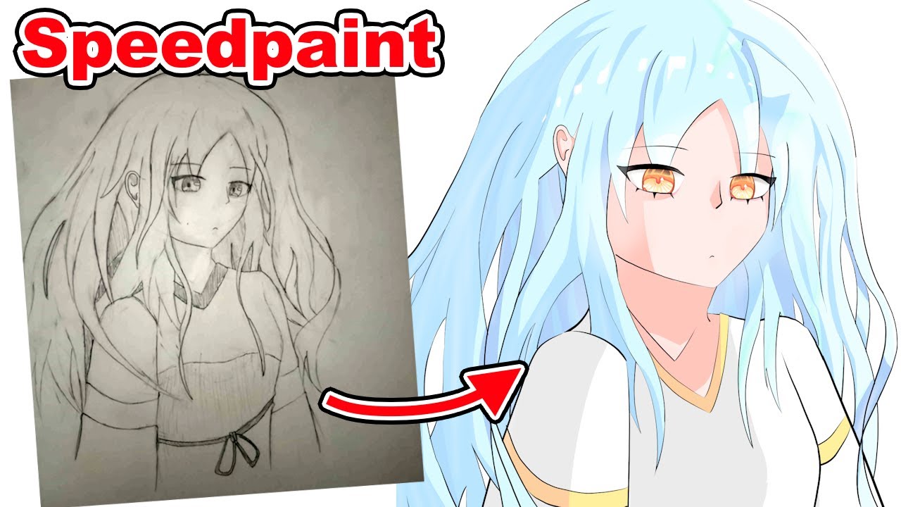 [Speedpaint] Turning My Traditional Art Digital! - YouTube