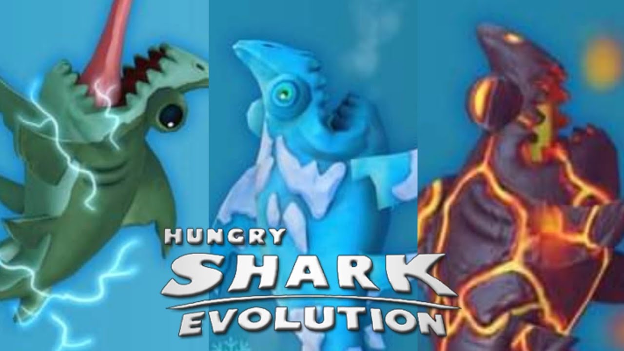 SHARKELEON (ELECTRIC, LAVA & ICE) POWERS!!! - Hungry Shark Evolution ...