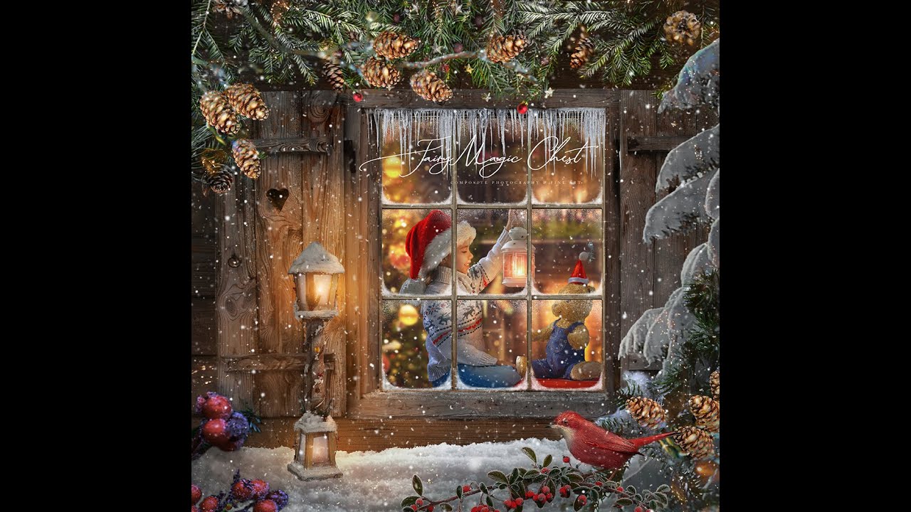 How to create a cozy Christmas scene in Photoshop. Easy! - YouTube