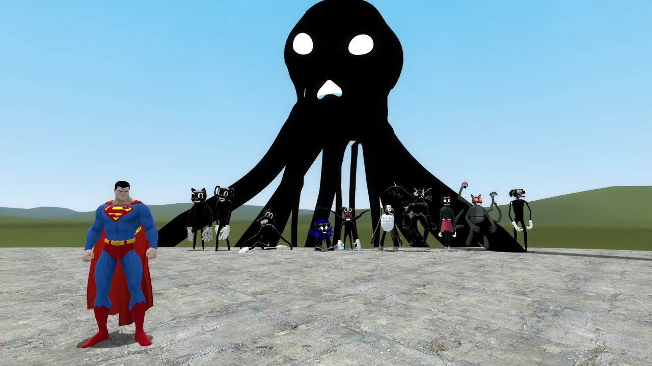 SUPERMAN VS CARTOON CAT TEAM!!! Garrys Mod Sand Box - YouTube