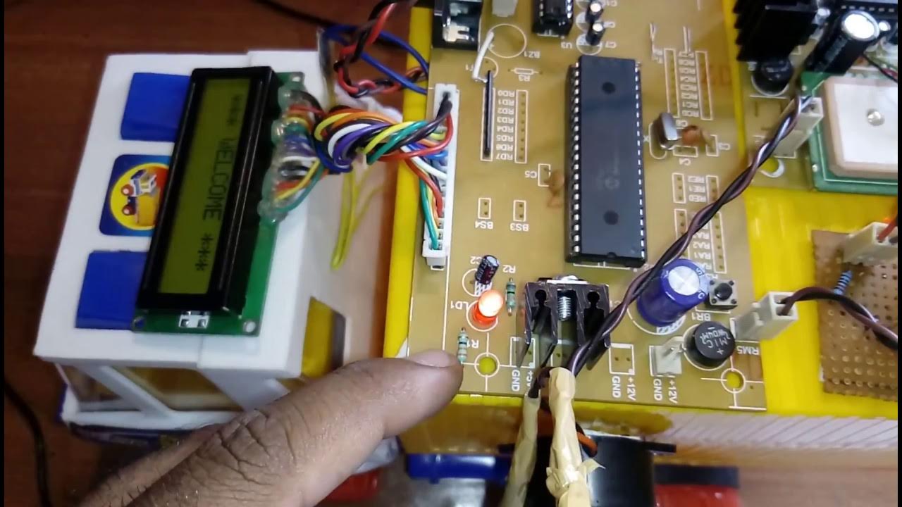 GSM and GPS based Vehicle Accident Detection System using PIC16F877 microcontroller - YouTube