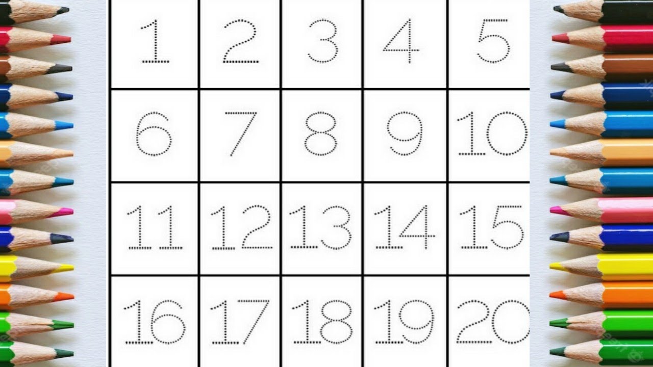 1234 Number counting |1234 numbers name |1to20 number | 123 learning ...