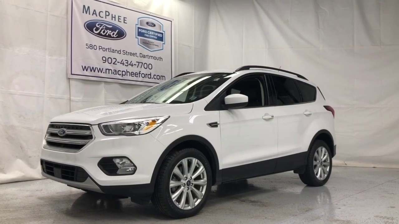 Ford Certified Pre-Owned White 2019 Escape SEL - MacPhee Ford - YouTube